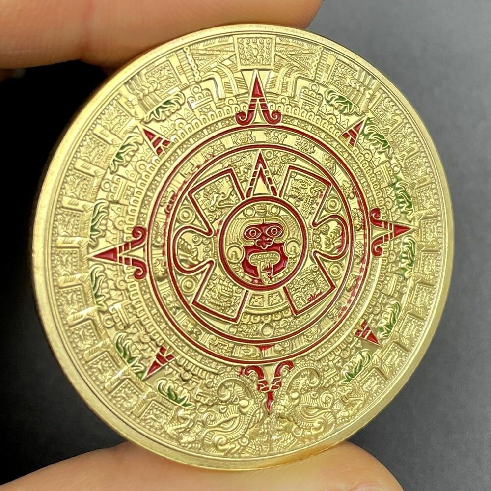 Коллекционная монета Aztec Gold Calendar / Календарь Ацтеков