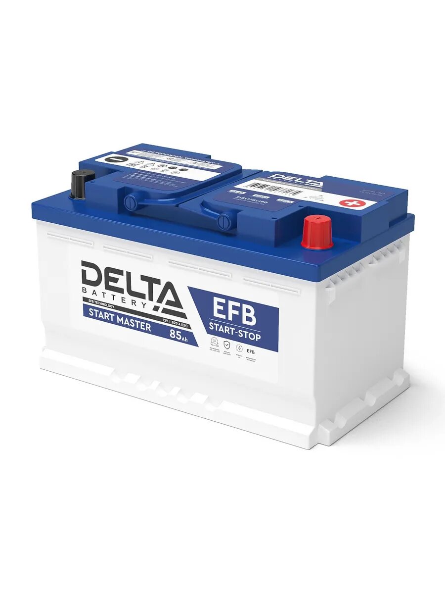 Аккумулятор DELTA EFB 85R 12V 85Ач 820А 315x175x190 обр. пол.