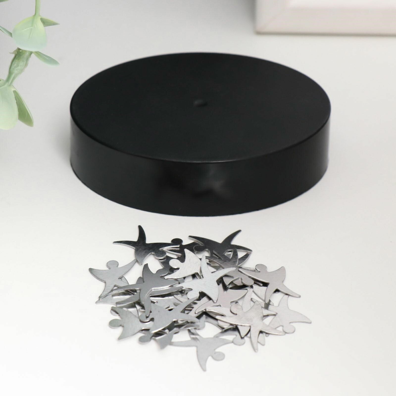 Магнитный конструктор антистресс 2.5 x 9 x 7 см "Акробаты", цвет: серебристый