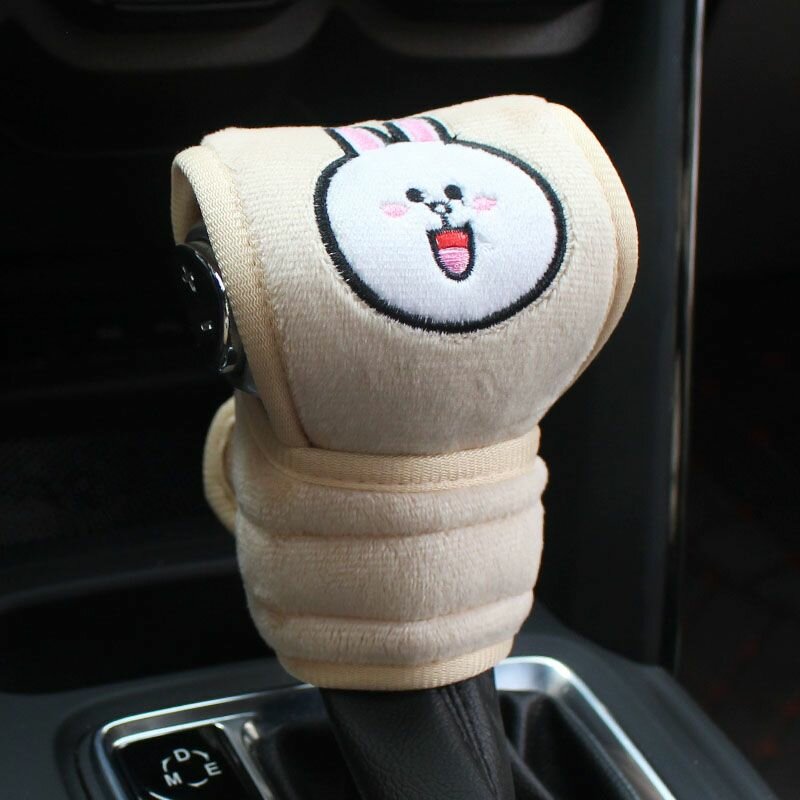 Милый чехол на рычаг переключения передач в виде мультяшного автомобиля, декоративный нескользящий универсальный чехол для автоматической коробки передач, аксессуары для салона автомобиля.