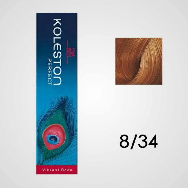 8/34 Стойкая крем краска Koleston 60мл WELLA Koleston perfect 8/34 Краска 60мл
