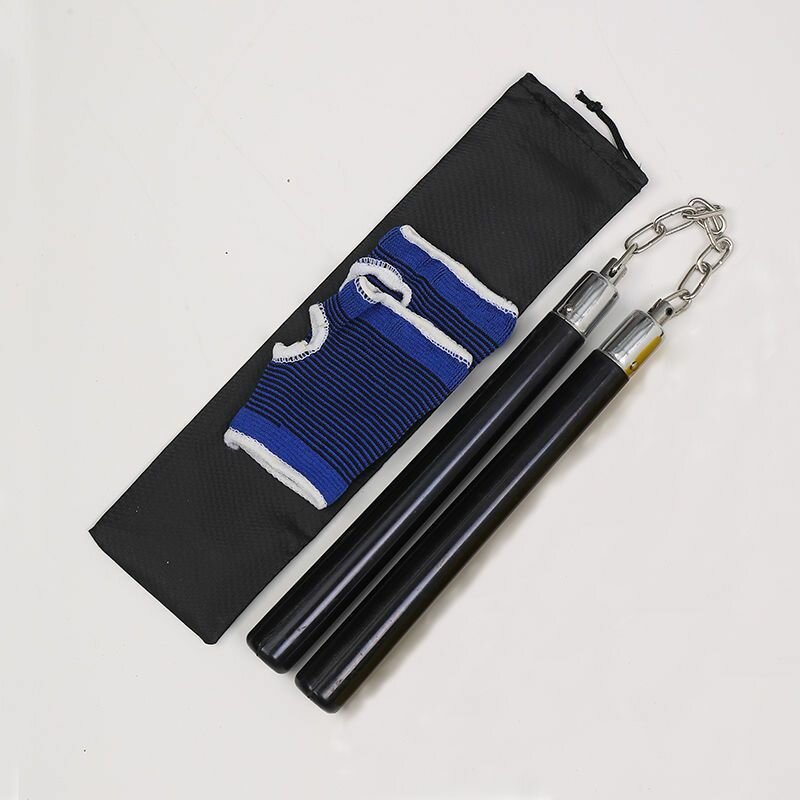 Твердые резиновые двухсекционные нунчаки Брюса Ли, практичные двухсекционные нунчаки, тренировочные двухсекционные нунчаки, нунчаки из нержавеющей стали