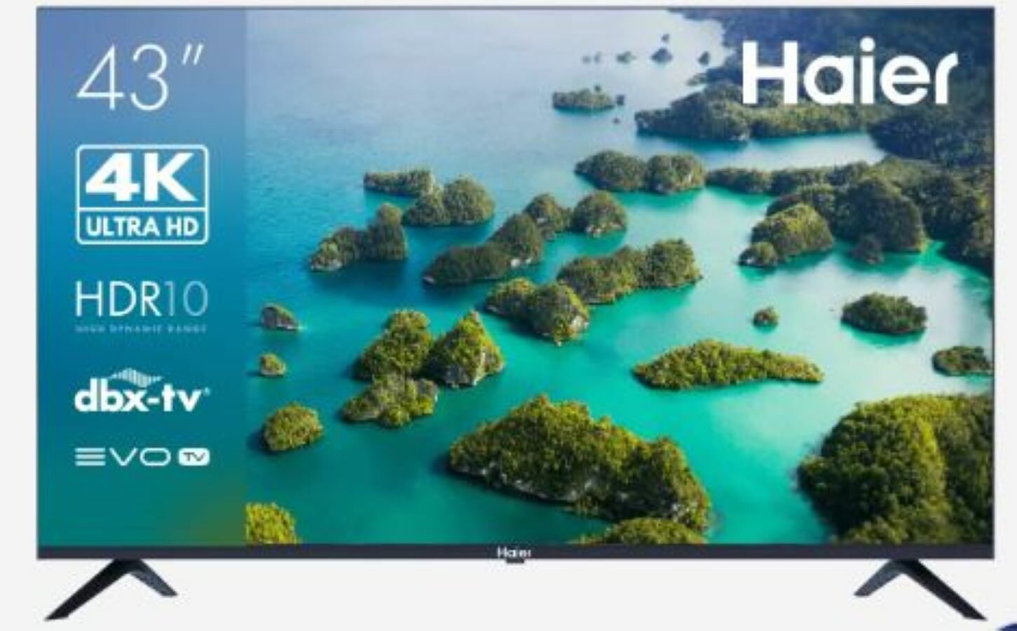 Телевизор Haier 43 S2, разрешение 4K, Android TV, Wi-Fi, черный
