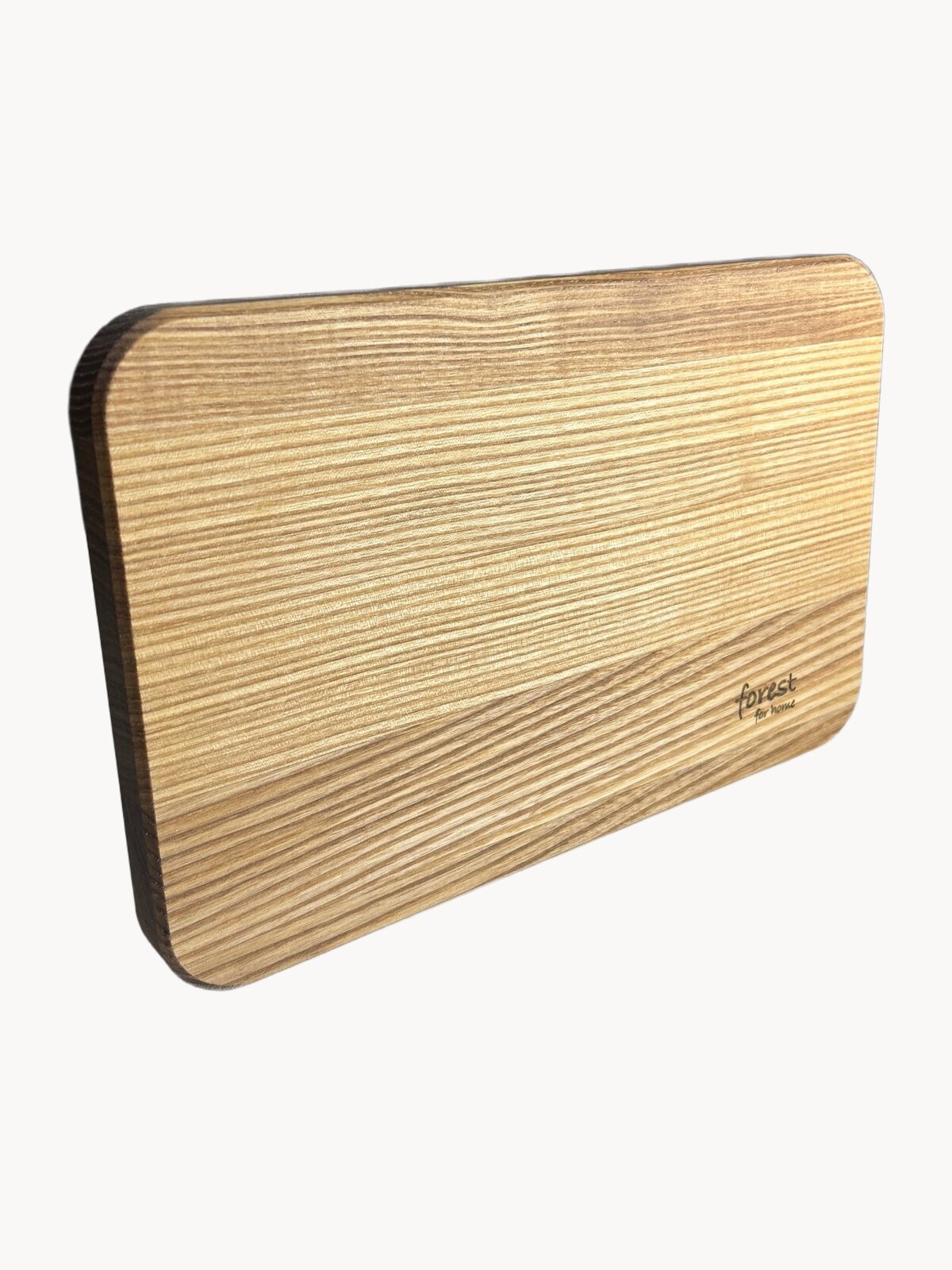 Разделочная доска деревянная из ясеня стильная 28х18х2 см, Forest for home, покрыта масло-воском