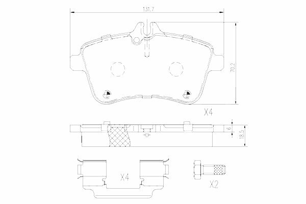 Zekkert Колодки тормозные передние для MB A-Class (W169) 04- B-Class (W245) 05-