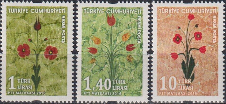 Почтовые марки Турция 2016г. "Цветы" Цветы MNH