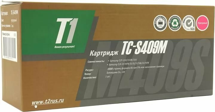 Картридж лазерный T2 для Samsung TC-S409M / T1 для Samsung CLP-310/315/317 пурпурный