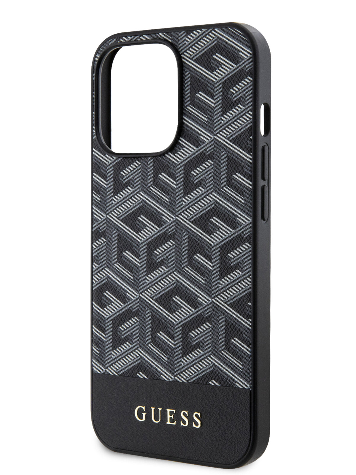 Guess для iPhone 13 Pro чехол MagSafe PU G CUBE Hard Black
