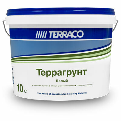 Грунт TERRACO TERRAGRUNT WHITE проникающий, пигментированный, белый 10кг