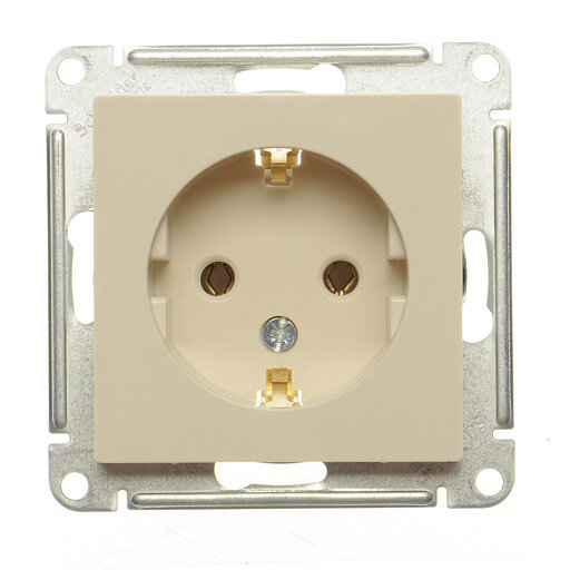 Механизм Atlas Design ATN000243 розетки "евро" с/п бежевый Schneider Electric (3 шт. в комплекте)