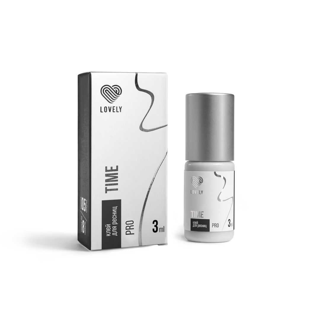 Клей для наращивания ресниц Lovely "TIME" черный, 3мл.