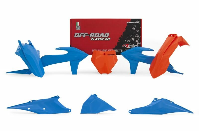 Комплект пластика RTech KTM SX125-250/SXF250-450/XC/XCF250-450 19-22 # SXF450FE 18-21 винтаж синий