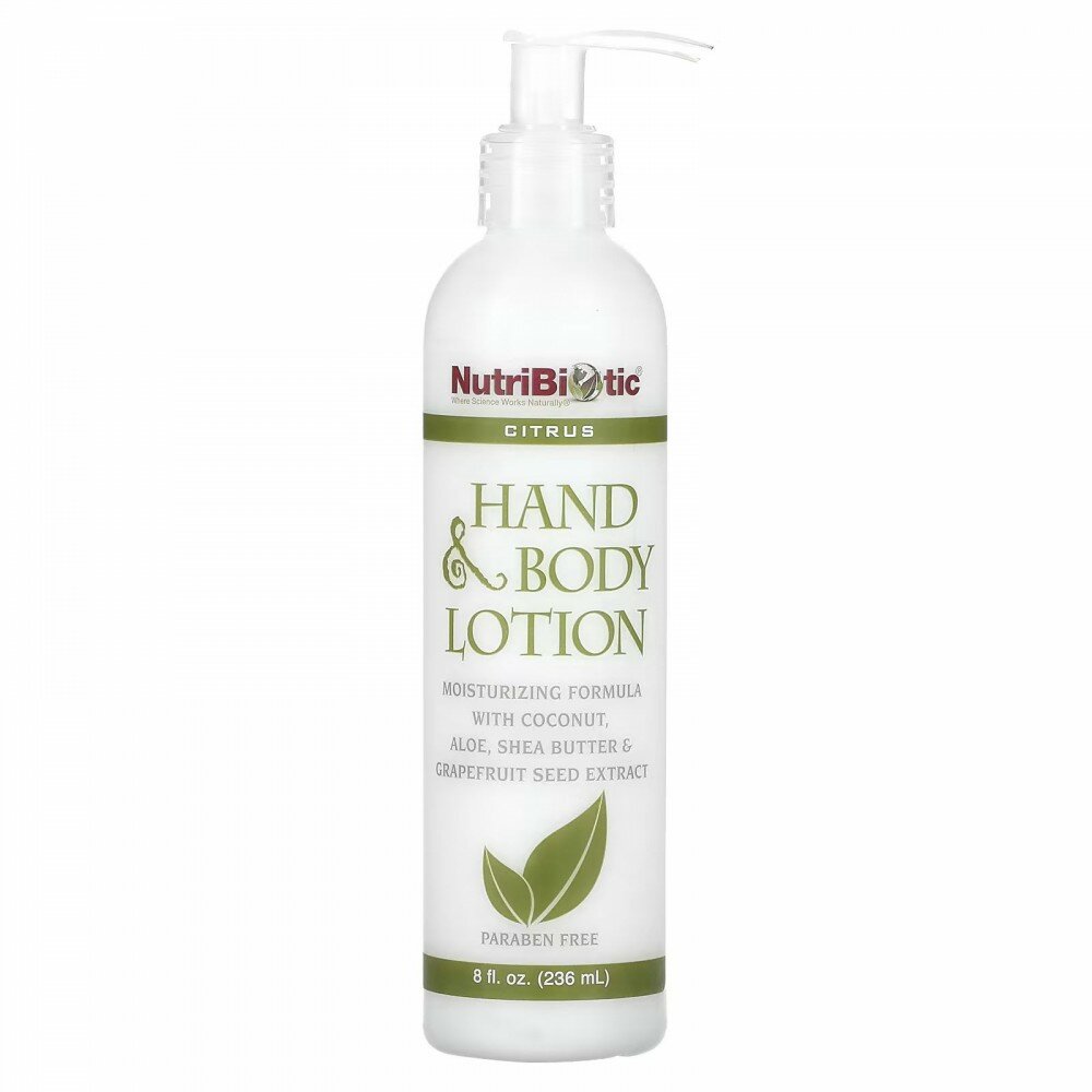 NutriBiotic, Лосьон для рук и тела, цитрус, 236 мл (8 жидк. унц.)