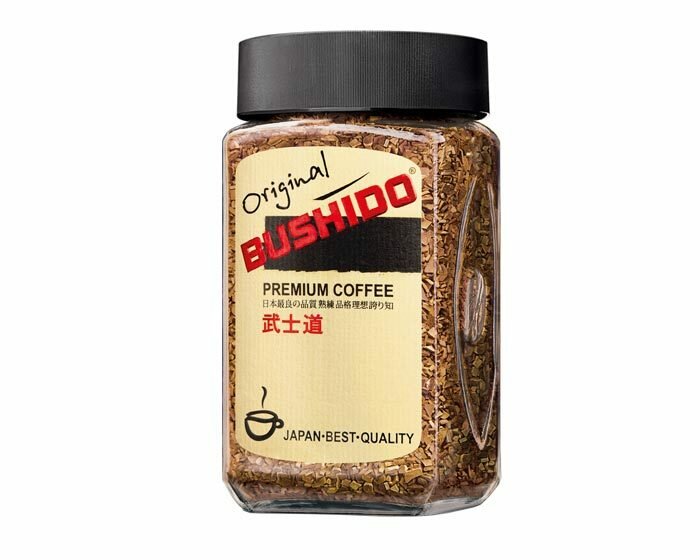 Кофе Bushido Original, растворимый, арабика, 100г, средняя обжарка
