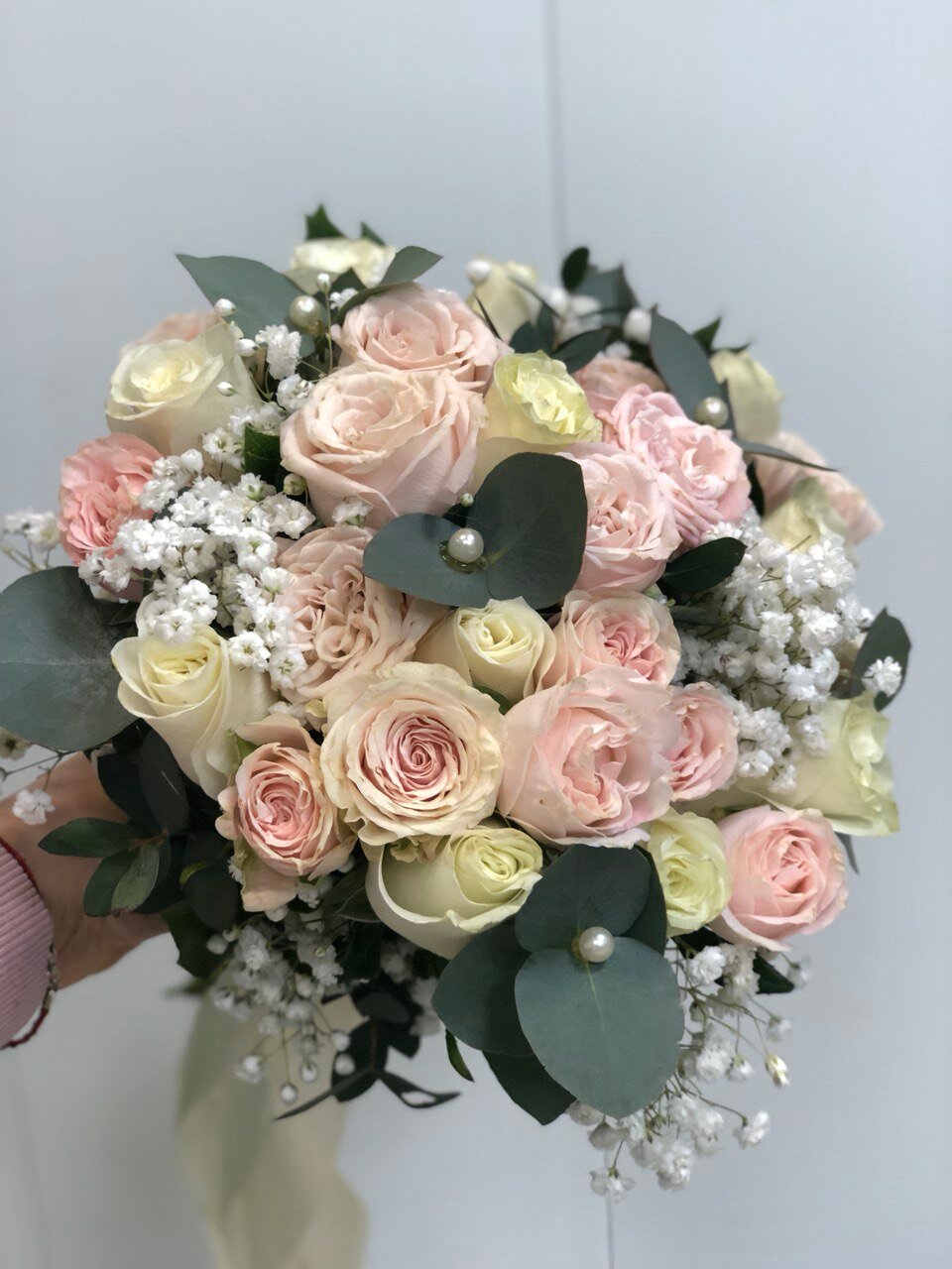 Букет невесты из пионовидных роз «Камилла» - S (до 30 см)