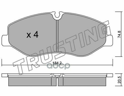 К-т дисков. тормоз. колодок MERCEDES BENZ Classe V W447, Vito III 2014- F Trusting арт. 11390