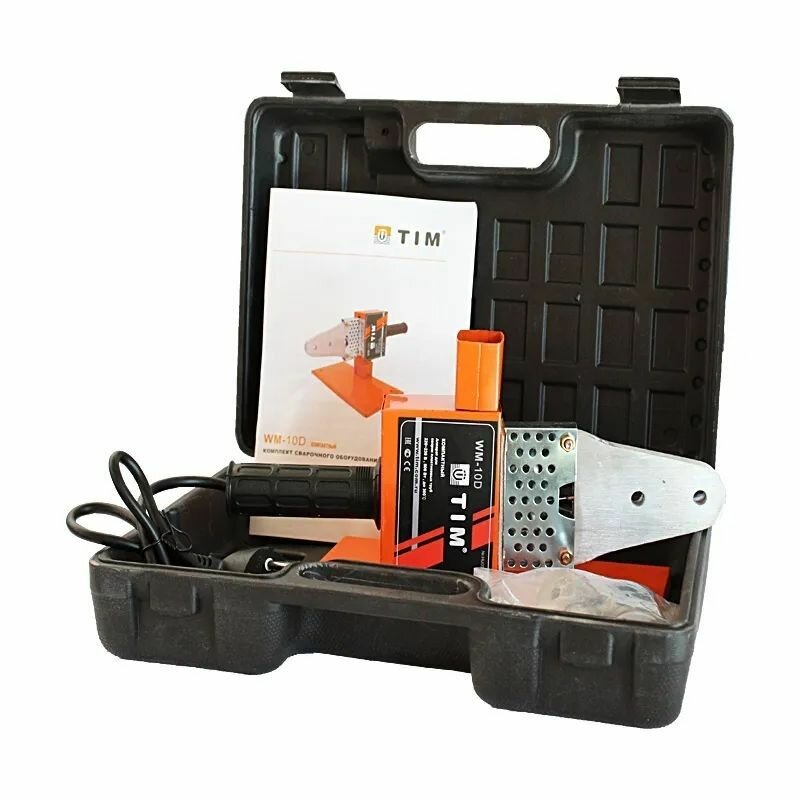 Сварочный аппарат Tim WM-10D, для полипропиленовых труб, мощность 600 Вт, мечевидный нагреватель