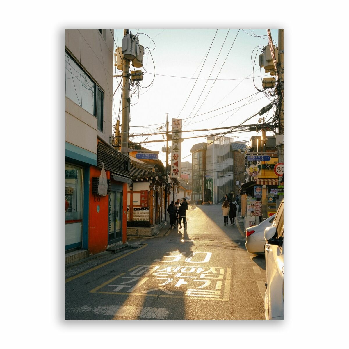 Постер, плакат на бумаге / Улицы Южной Кореи / Размер 60 x 80 см