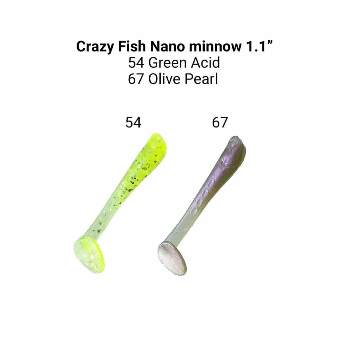 Мягкие приманки Crazy Fish NANO MINNOW 1.1" Кальмар # Мix 54 + 67 (16шт)