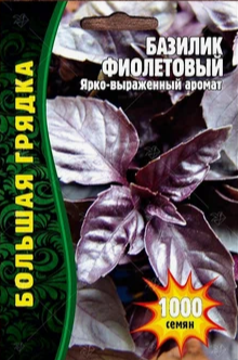 Базилик фиолетовый редкие семена (2 упаковки в заказе по 1000 семян)