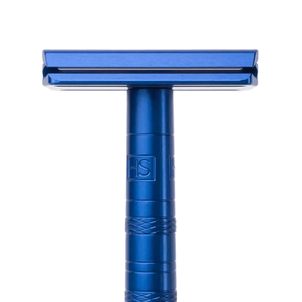 Т-образная бритва Henson Shaving AL13, синяя, Medium