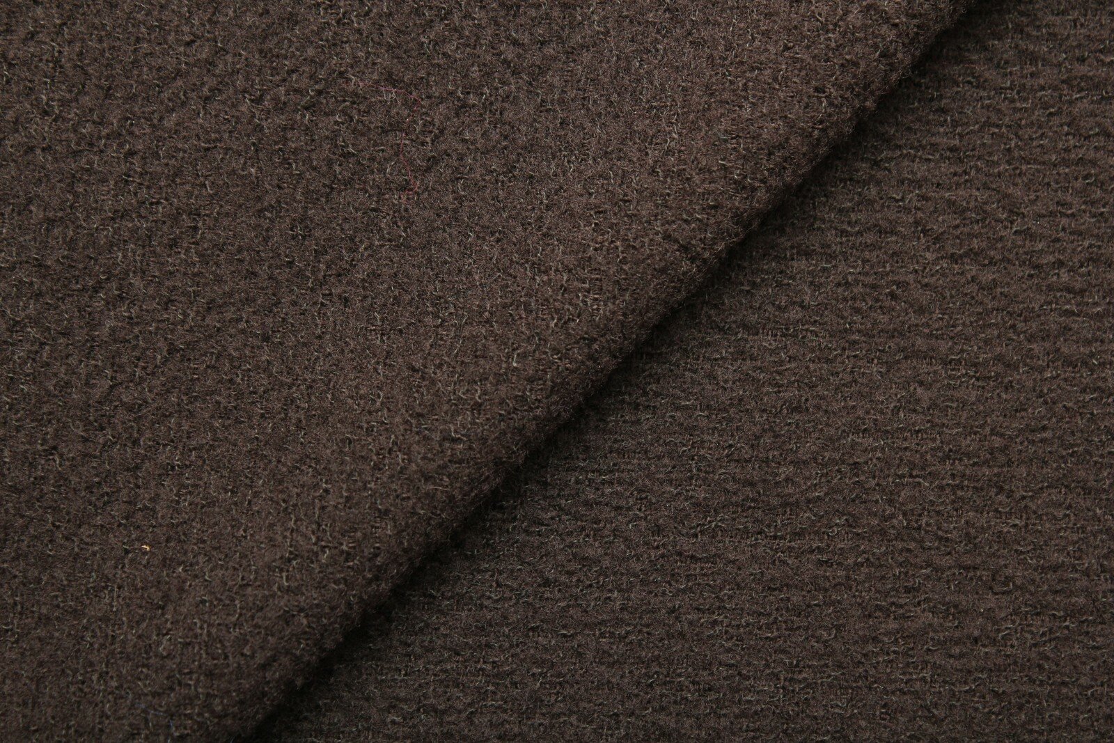 Ткань Шерсть-букле тёмно-шоколадный с начёсом, ш140см, 0,5 м