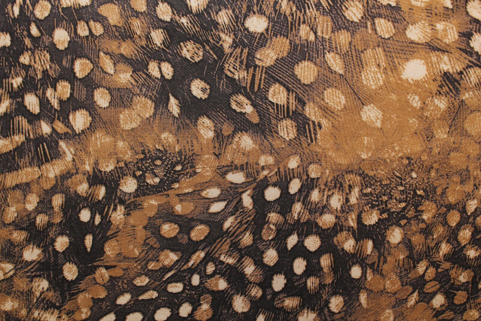 Ткань Шелк-стрейч, Cavalli бежево-коричневый, ш140см, 0,5 м