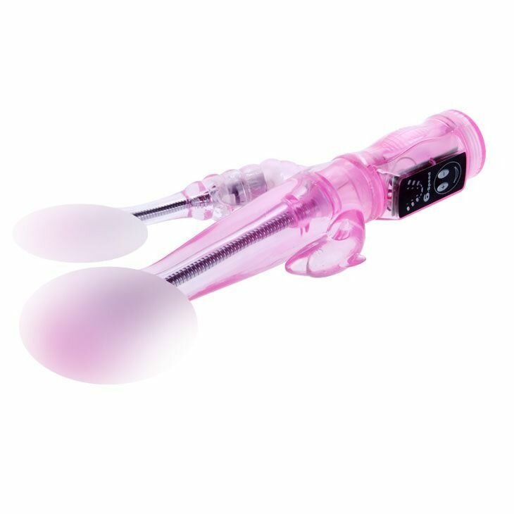 Розовый двойной анальный и вагинальный вибратор для женщин 18+, анально вагинальный вибратор для девушек и для пар с 6 вибрациями - 22 см.