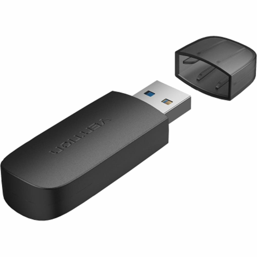 Картридер Vention CLGB0, USB 3.0, OTG, до 5 Гбит/сек, цвет черный, 1 шт