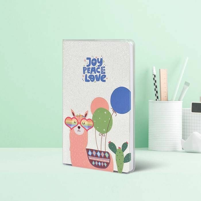 Записная книжка LOREX "Alpaca Story", B6, 80 листов, клетка, обложка ПВХ, глиттер (LXNBB6-AS)