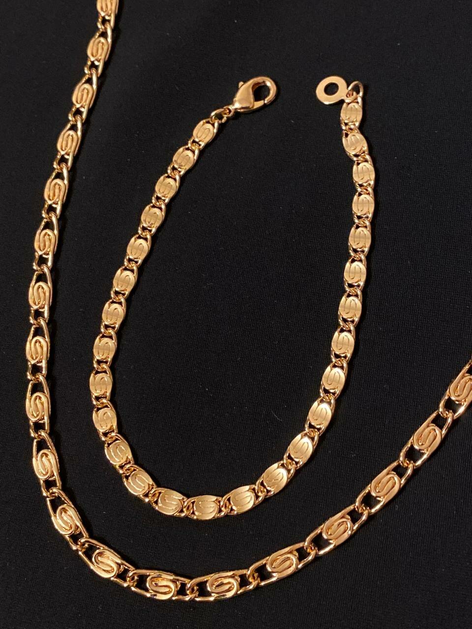 Комплект бижутерии: браслет, цепь