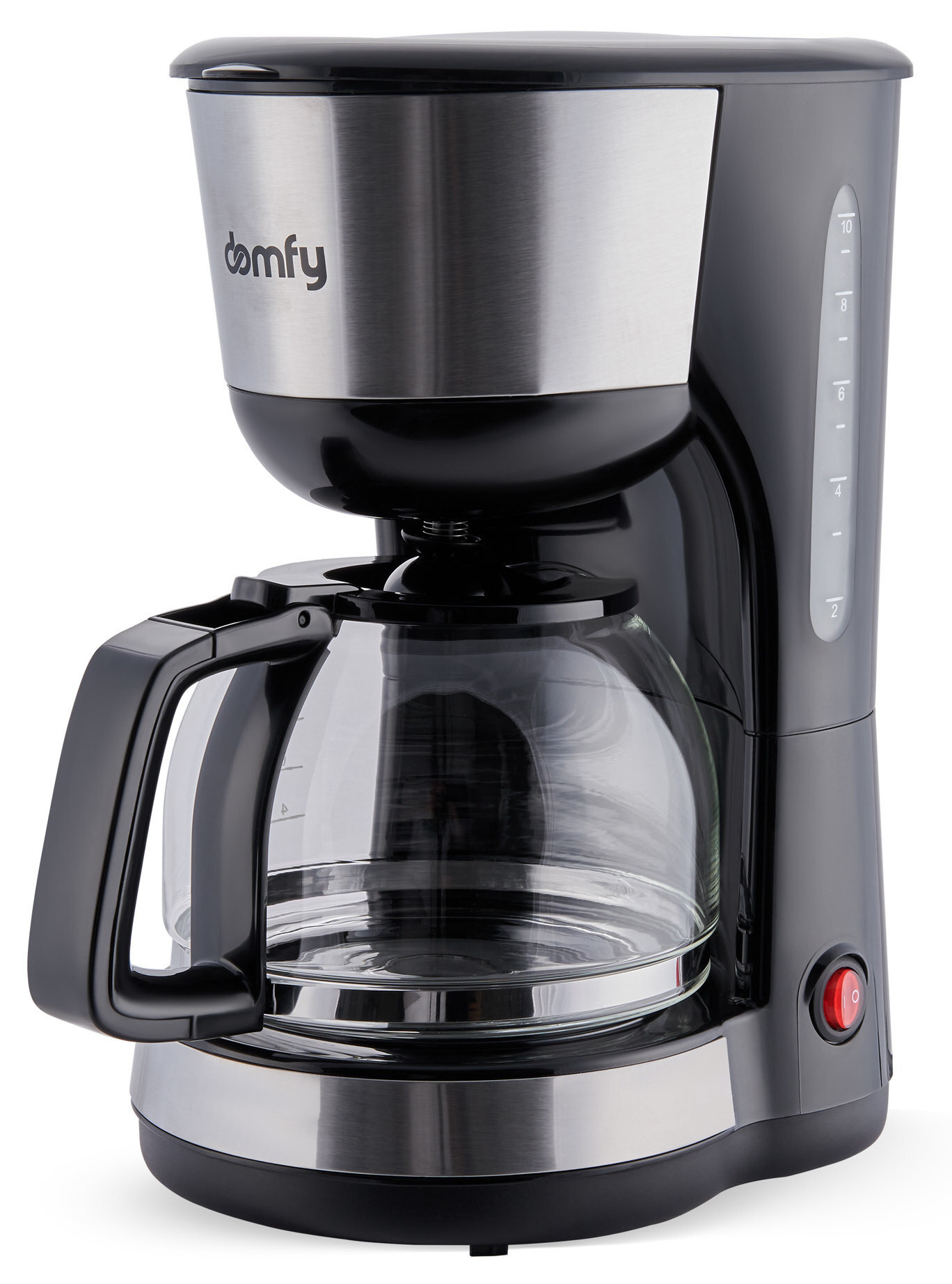 Кофеварка капельная Domfy metal DSM-CM301 1000Вт черный/серебристый