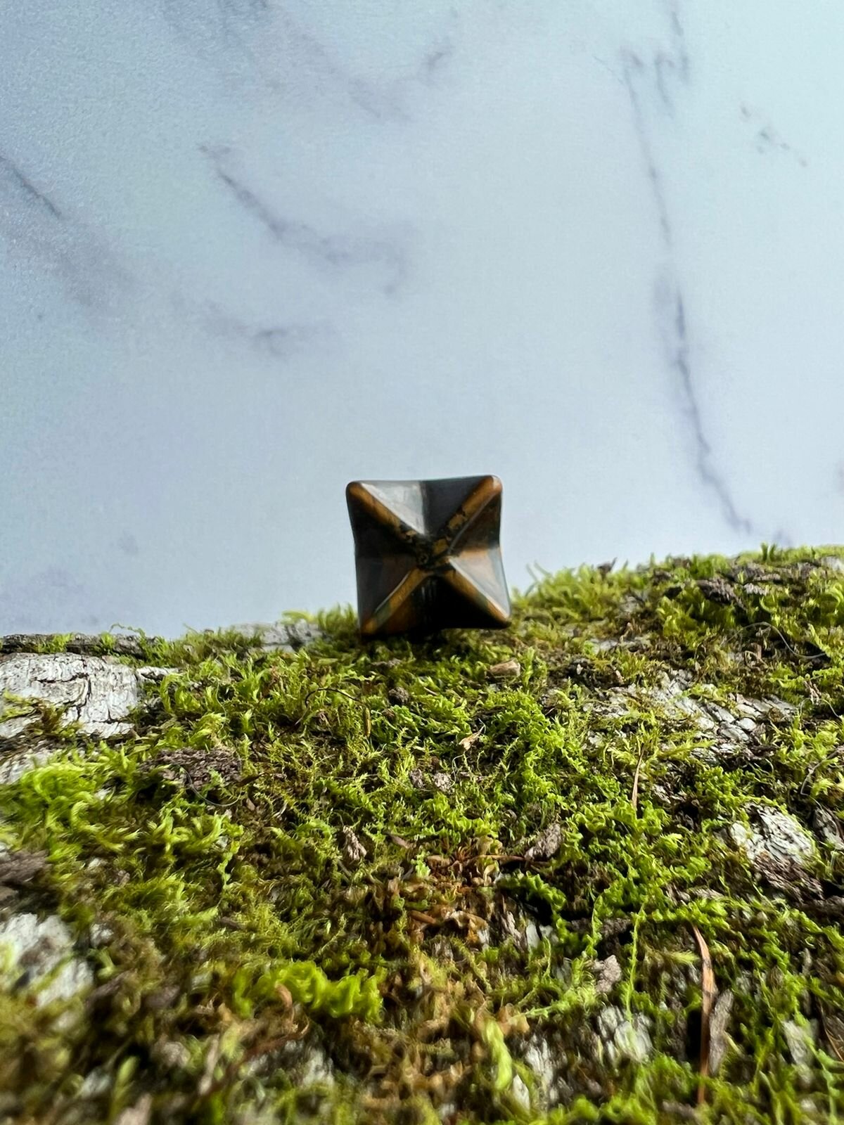 Оберег звезда меркаба из Тигрового глаза , 13х13 мм,