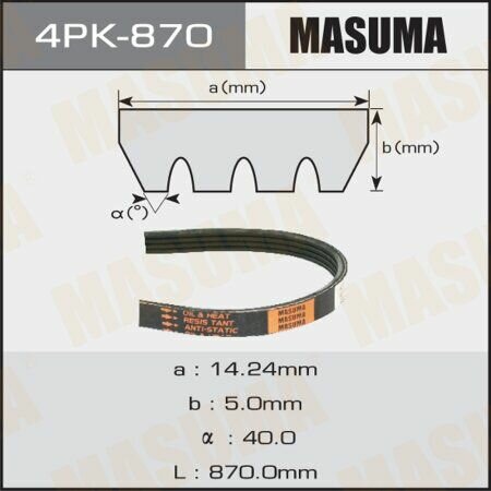 4PK-870 Ремень поликлиновой MASUMA