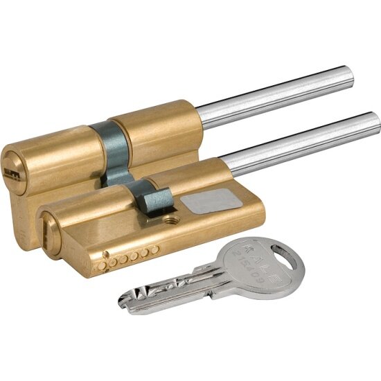 Цилиндровый механизм под вертушку (дл. шток) Kale Kilit 164 SX/81 (45+10+26) mm латунь 5 кл.