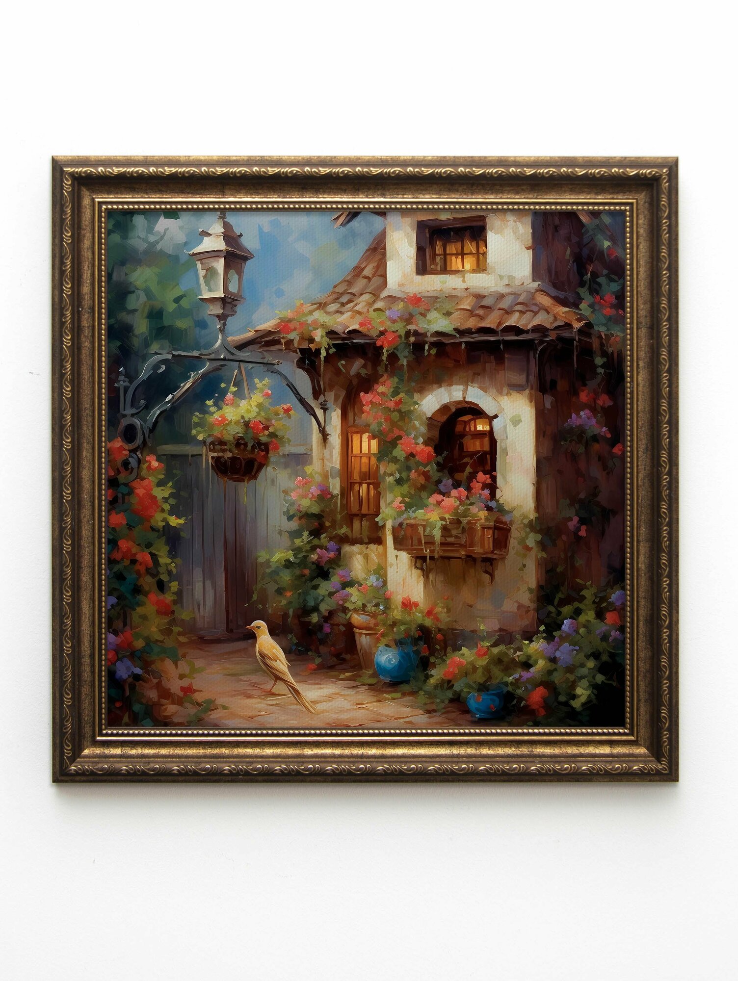 Картина интерьерная на холсте в раме "Сказочный пейзаж" 35.5*35.5 см