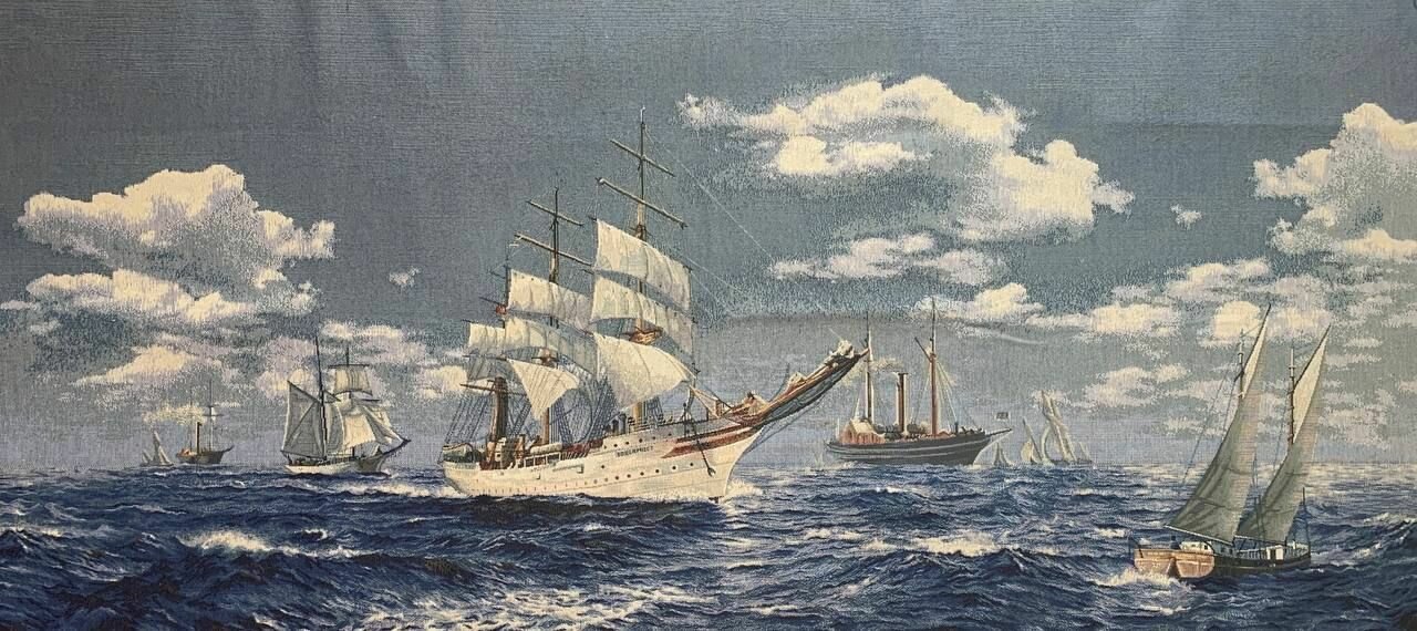 Гобелен, гобелен без рамы 142х64 см / "Армада"