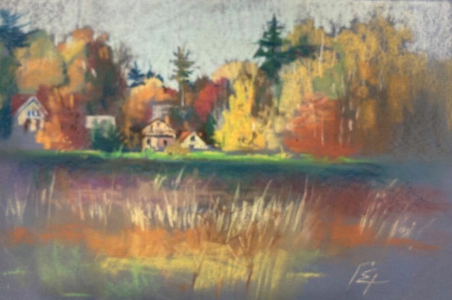 ART-Salon at Oktyabrskaya "Осень" 30х46 см; бумага, темпера, пастель; ручная работа