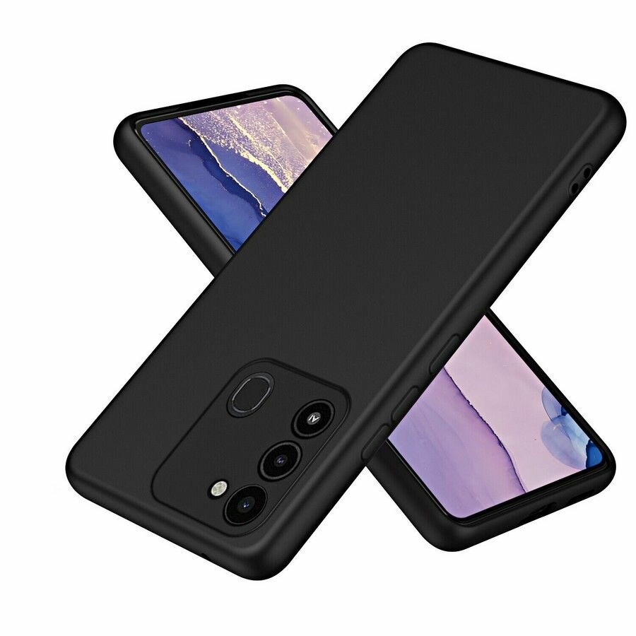 Силиконовая накладка Silky soft-touch для Tecno Spark Go 2022 черный