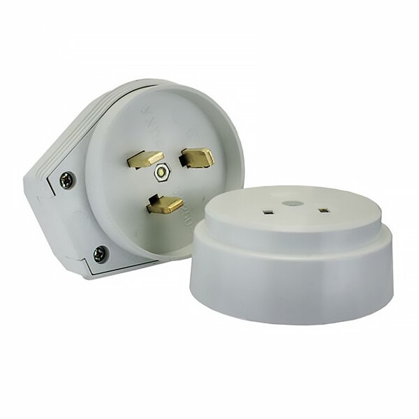 Разъем силовой кабельный TDM РШ/ВШ белый