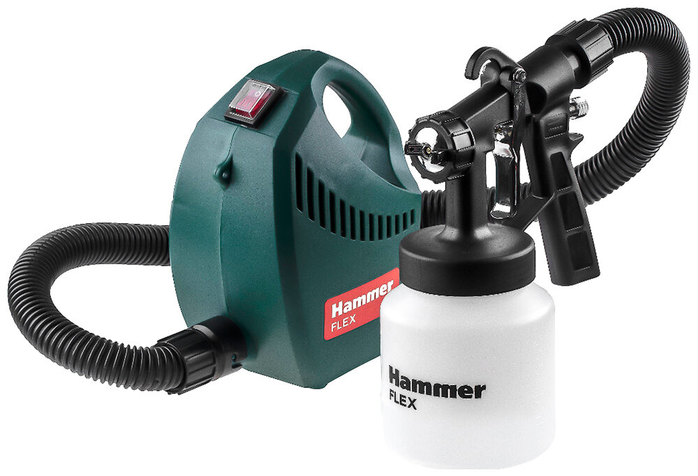 Краскопульт электрический Hammer PRZ500B, 500 Вт, 800 мл, бак, вязкость до 60 DIN
