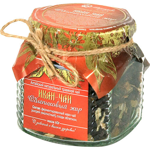 Чайный напиток Разнотравье, иван-чай "Облепиховый жар" (стекло), 60 г