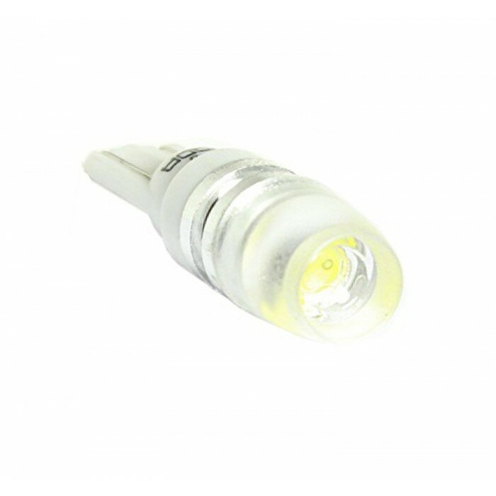 Лампа светодиод 12V T10 1SMD High Power optical lens (size 7080) W5W 1W 25lm белый NORD YADA