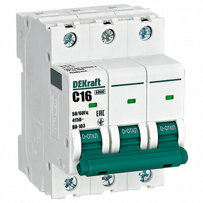 Автомат 3Р 16А C 6кА ВА-103 Systeme Electric