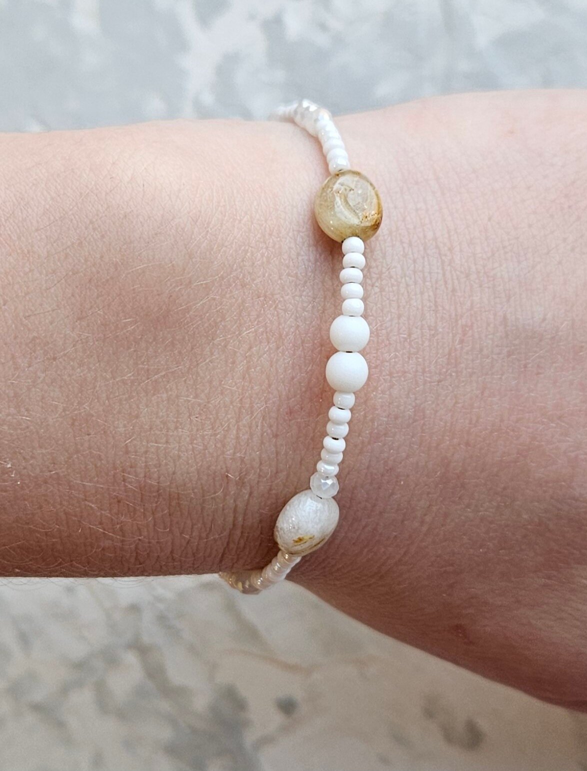 Браслет, агат синтетический, кварц рутиловый