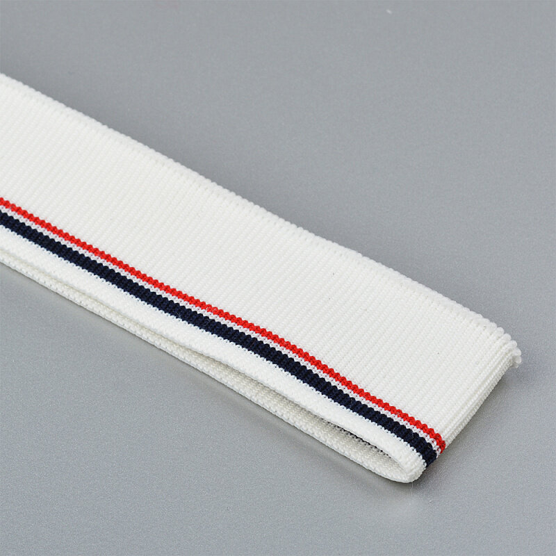 Подвяз трикотажный (2 шт) 3,5 х 80 см цв. белый/темно-синий/бордовый