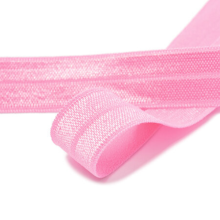 Резинка бельевая окантовочная (бейка эластичная) блестящая шир.15мм цв.133 нежно-розовый (10 метров)