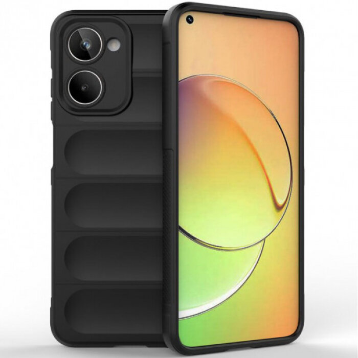 Flex Silicone Противоударный чехол для Realme 10 4G с защитой камеры и микрофиброй