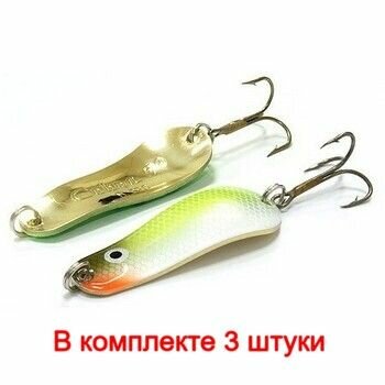 Блесна для рыбалки Mister Cro кобра, 50/13 Lemon, 3 штуки
