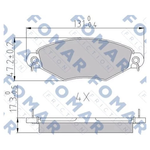 Колодки тормозные дисковые комплект Kia Peugeot, FOMAR FO 688181 (1 шт.)